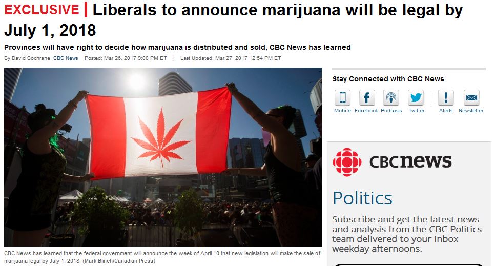 Marijuana Becoming Legal In Canada Is Going To Be Interesting - Alan Yu
