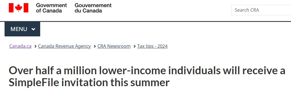 SimpleFile Tax Service or Low Income Canadians - Alan Yu